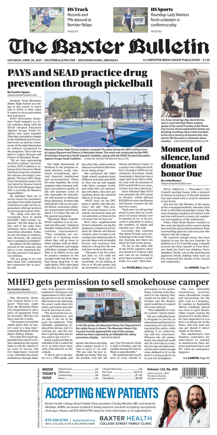 Saturday, April 26, 2025 | Baxter Bulletin